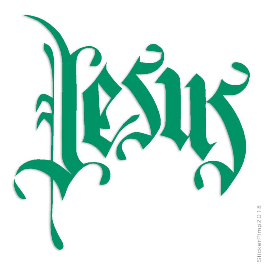 Jesus Font Christian, Vinyl Decal Sticker, Multiple Colors & Sizes #904 ...