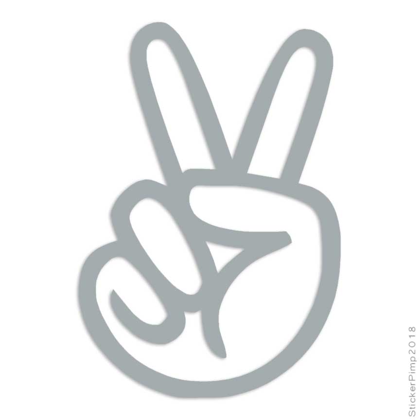 Peace Sign Hand, Vinyl Decal Sticker, Multiple Colors & Sizes #511 | eBay