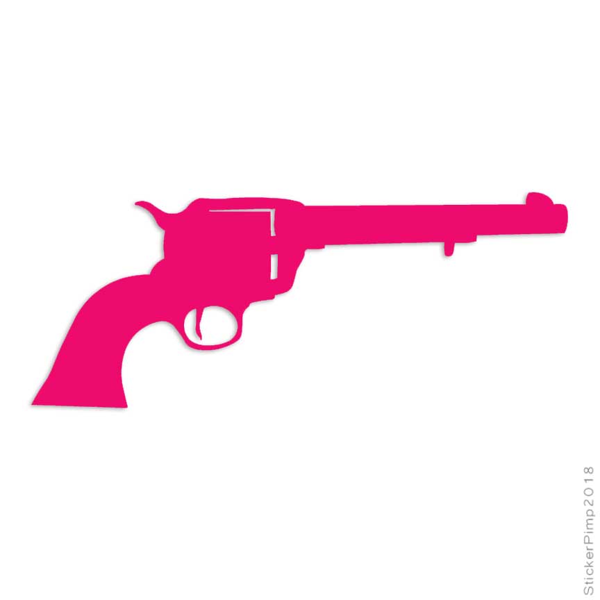 Pistol Revolver Gun, Vinyl Decal Sticker, Multiple Colors & Sizes #3021 ...