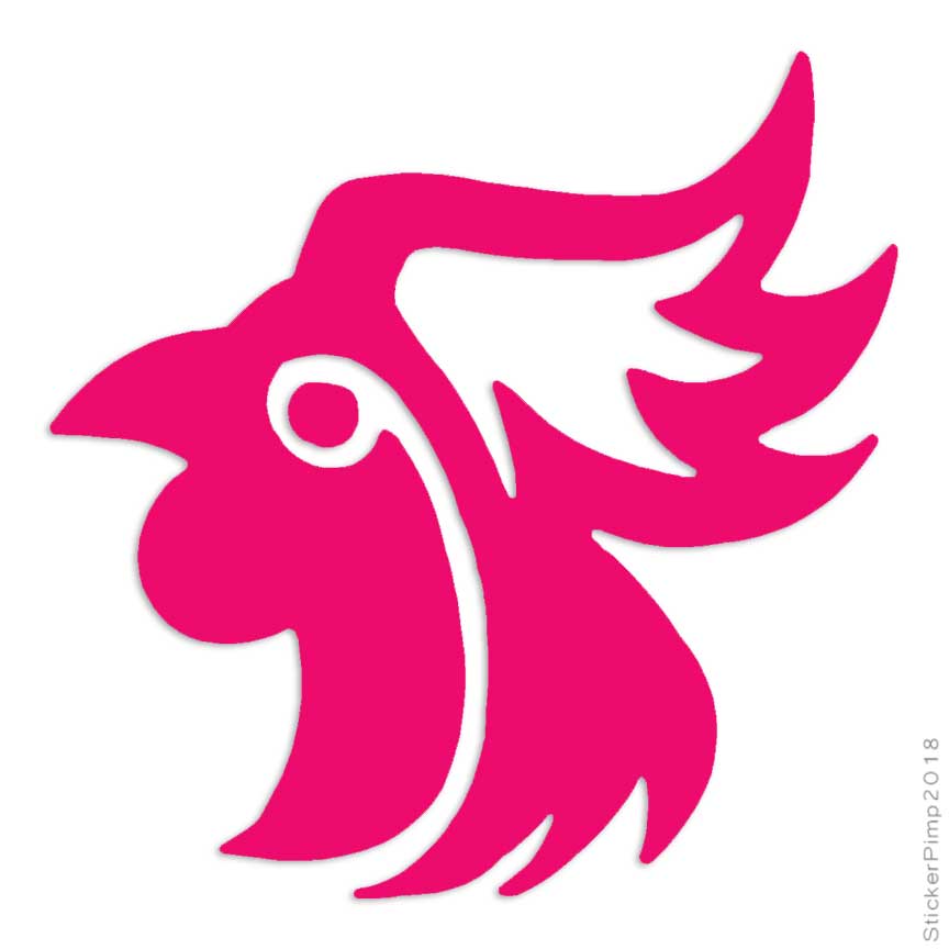 Rooster Chicken Head, Vinyl Decal Sticker, Multiple Colors & Sizes #576 ...