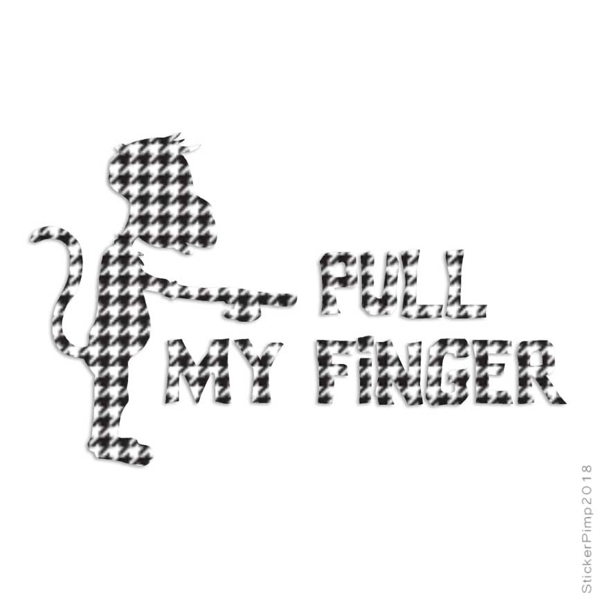 Pull My Finger Monkey, Vinyl Decal Sticker, 40 Patterns & 3 Sizes, #546 ...