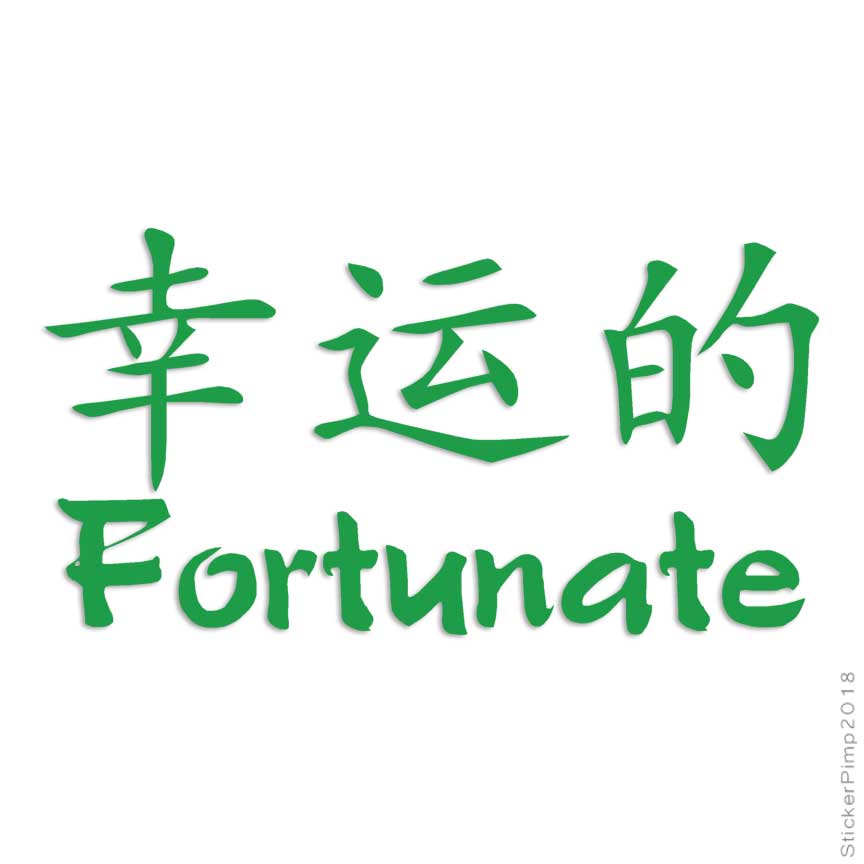 Fortunate Chinese Symbols, Vinyl Decal Sticker, Multiple Colors & Sizes ...
