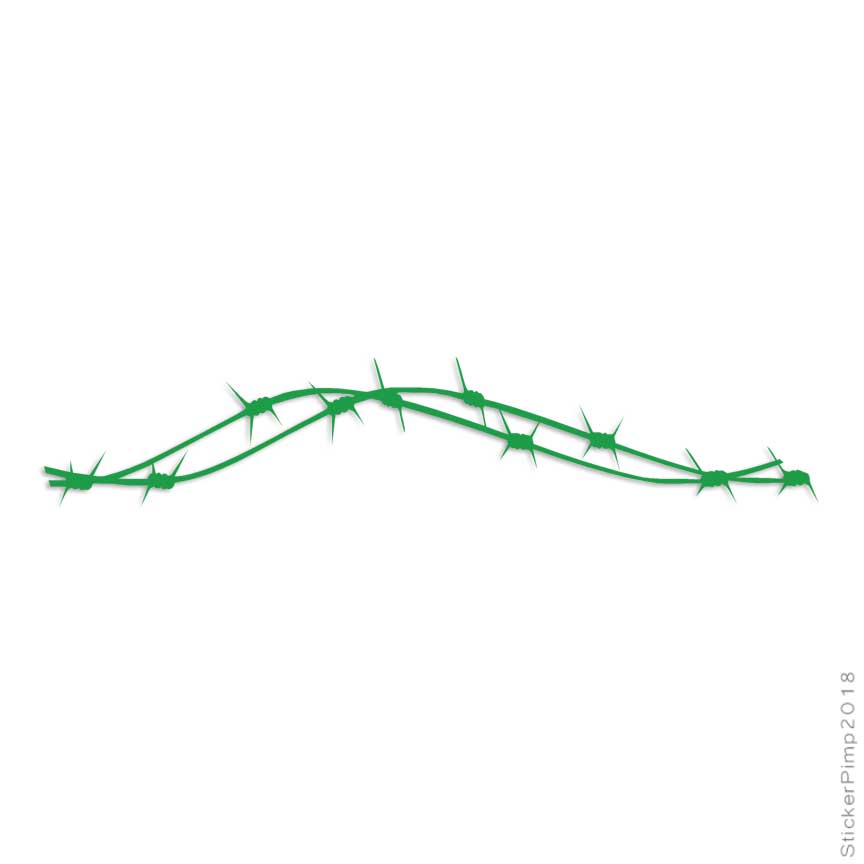 Barbed Wire Bobbed, Vinyl Decal Sticker, Multiple Colors & Sizes #2880 ...