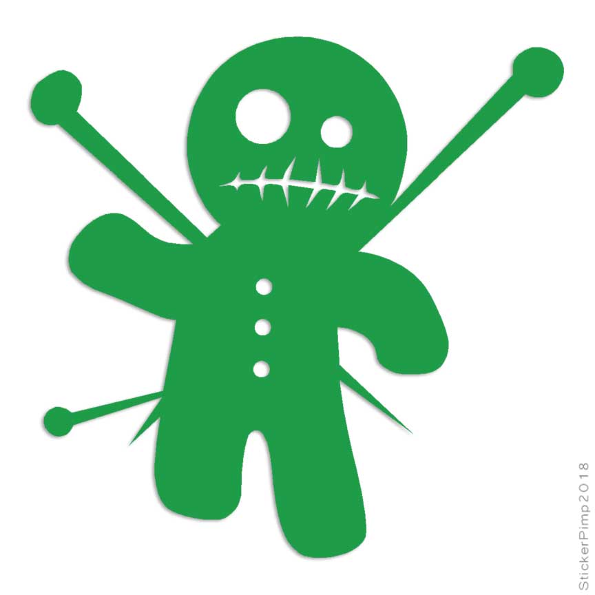 Pincushion Voodoo Doll, Vinyl Decal Sticker, Multiple Colors & Sizes ...