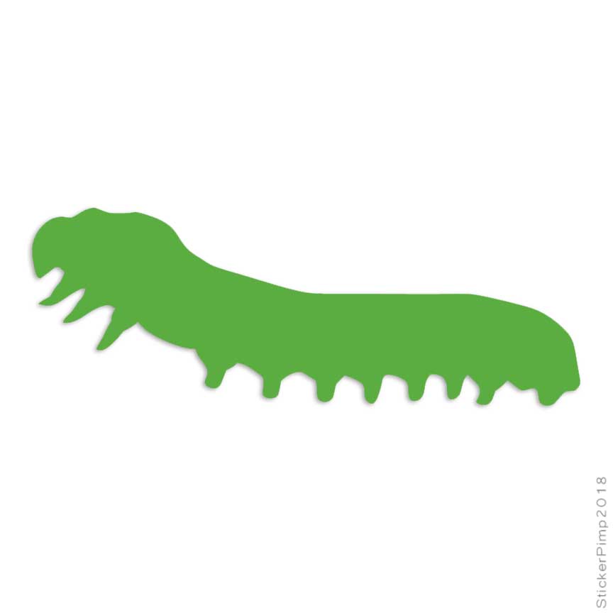 Caterpillar Pest Bug, Vinyl Decal Sticker, Multiple Colors & Sizes ...