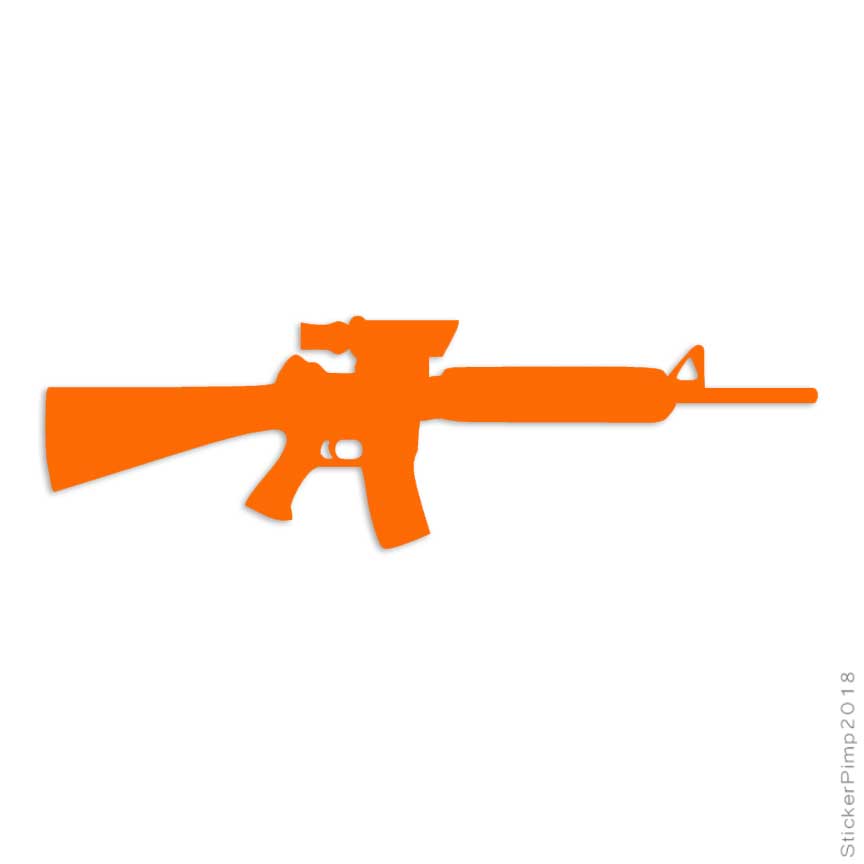 New AR-15 Assault Rifle Gun, Vinyl Decal Sticker, Multiple Colors ...