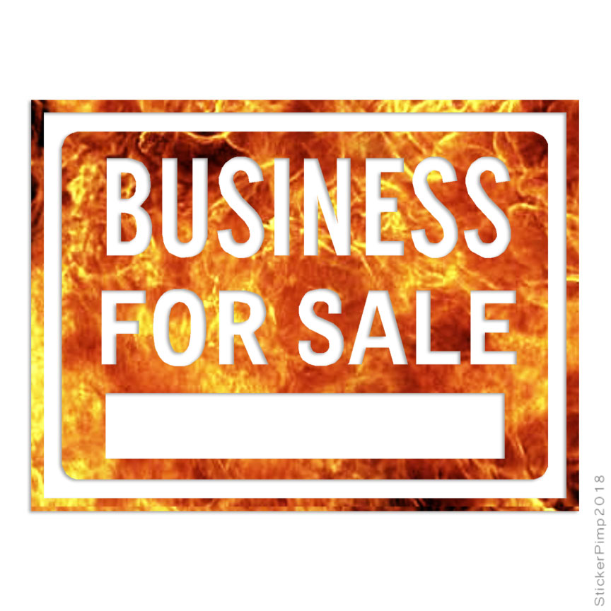 Business For Sale Sign, Vinyl Decal Sticker, 40 Patterns & 3 Sizes ...