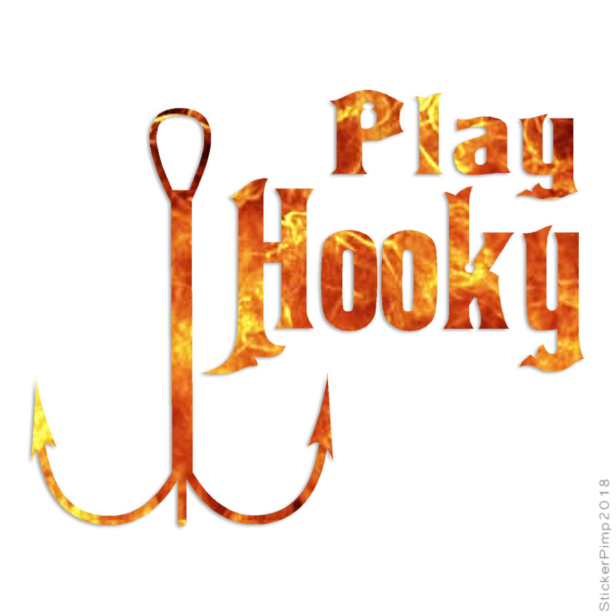 Play Hooky Fishing, Vinyl Decal Sticker, 40 Patterns & 3 Sizes, #536 | eBay