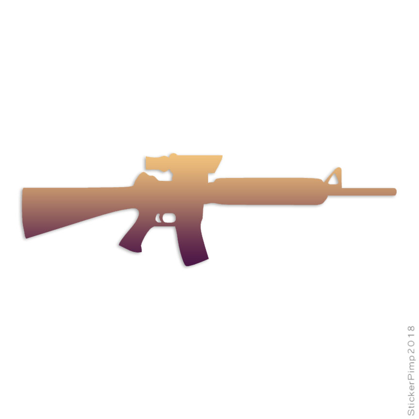 New AR-15 Assault Rifle Gun, Vinyl Decal Sticker, 40 Patterns & 3 Sizes ...