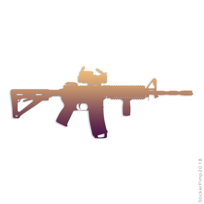 AR-15 Scope Rifle, Vinyl Decal Sticker, 40 Patterns & 3 Sizes, #2982 | eBay