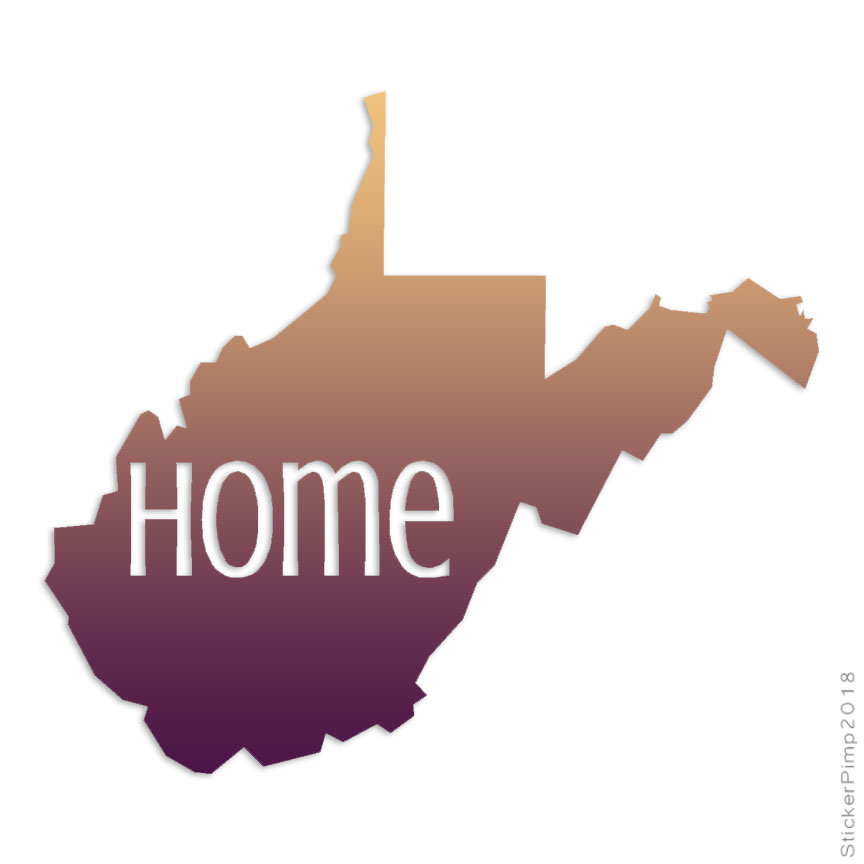 West Virginia Home State, Vinyl Decal Sticker, 40 Patterns & 3 Sizes ...