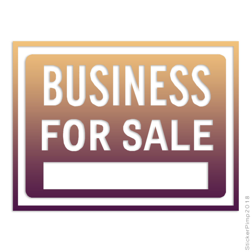 Business For Sale Sign, Vinyl Decal Sticker, 40 Patterns & 3 Sizes ...