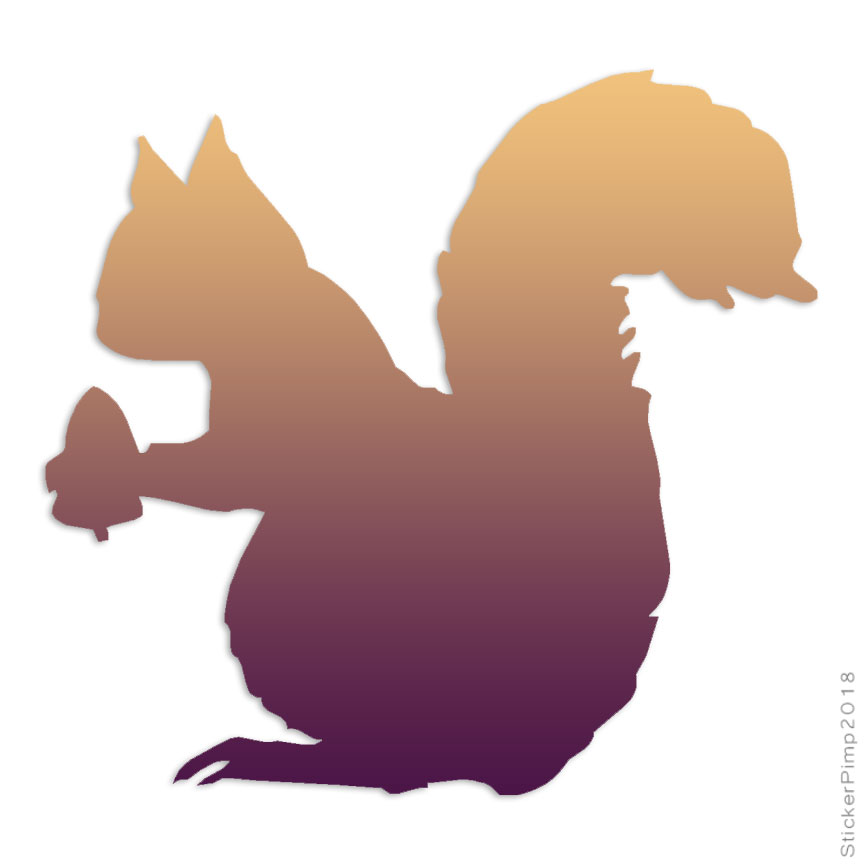 Squirrel Acorn, Vinyl Decal Sticker, 40 Patterns & 3 Sizes, #656 | eBay