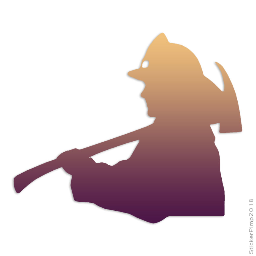 Fireman Axe, Vinyl Decal Sticker, 40 Patterns & 3 Sizes, #857 | eBay