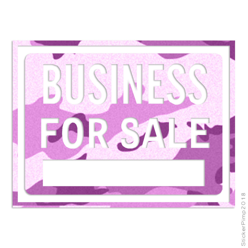 Business For Sale Sign, Vinyl Decal Sticker, 40 Patterns & 3 Sizes ...