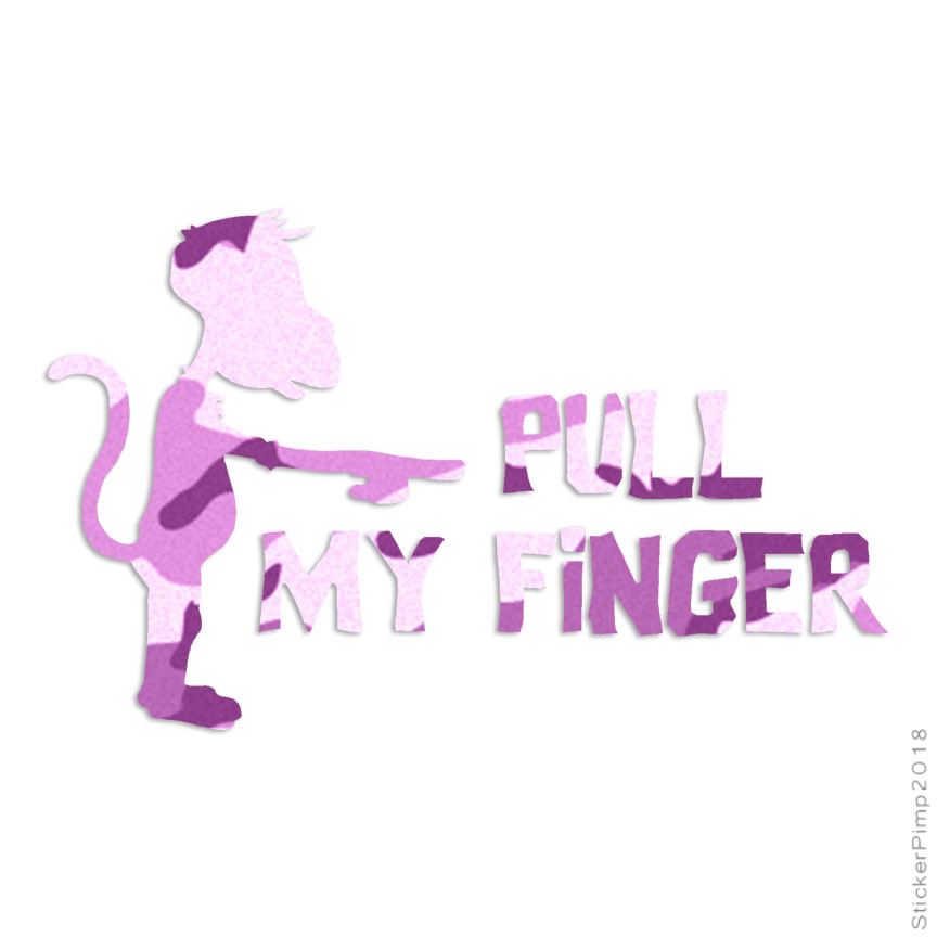 Pull My Finger Monkey, Vinyl Decal Sticker, 40 Patterns & 3 Sizes, #546 ...