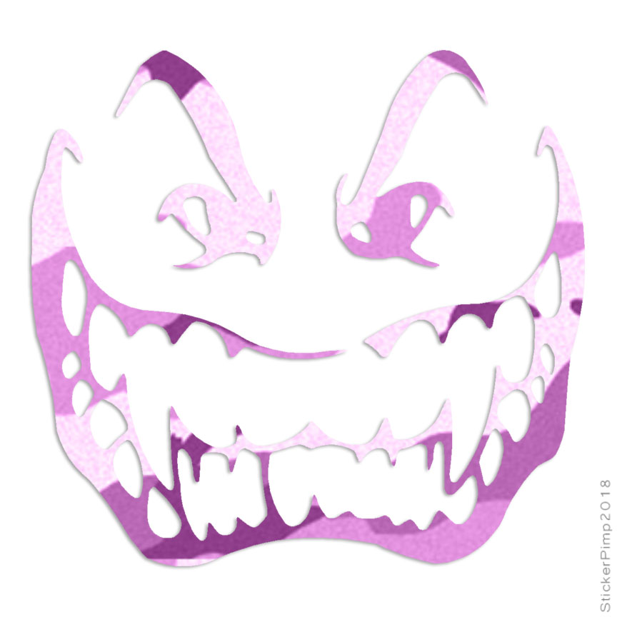 Vampire Face Fangs, Vinyl Decal Sticker, 40 Patterns & 3 Sizes, #714 | eBay