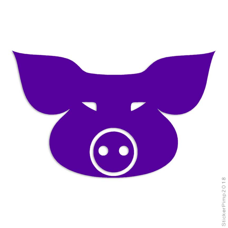 Pig Head Cute, Vinyl Decal Sticker, Multiple Colors & Sizes #951 | eBay