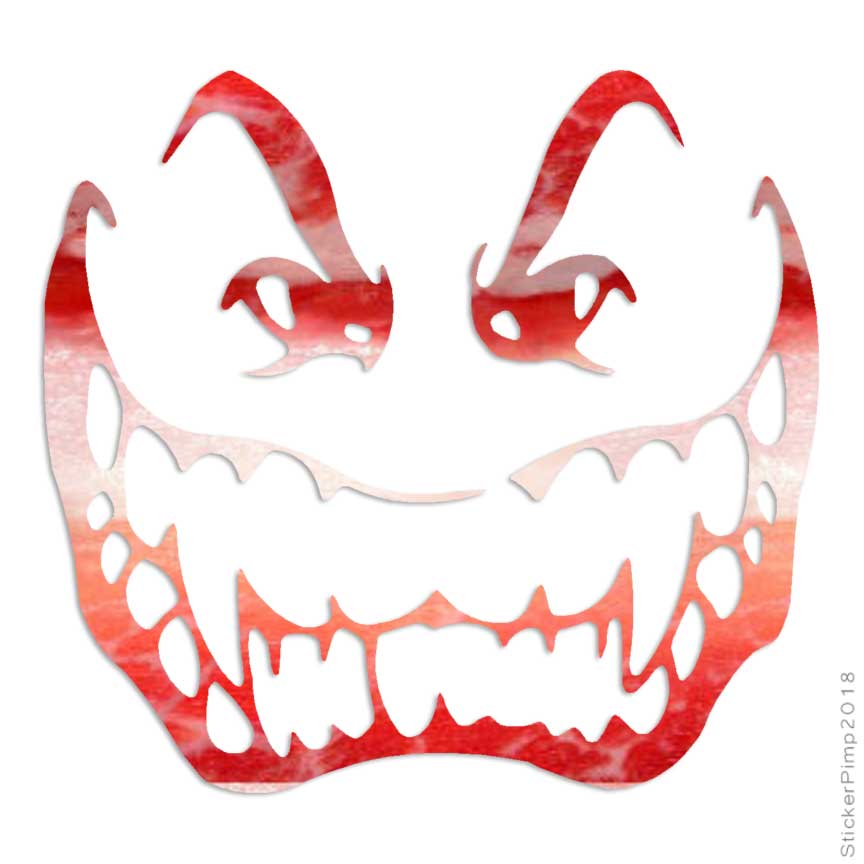 Vampire Face Fangs, Vinyl Decal Sticker, 40 Patterns & 3 Sizes, #714 | eBay