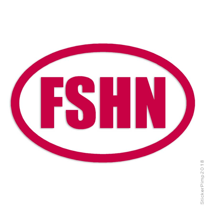 FSHN Fishing, Vinyl Decal Sticker, Multiple Colors & Sizes #1731 | eBay