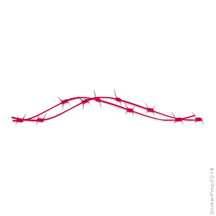 Barbed Wire Bobbed, Vinyl Decal Sticker, Multiple Colors & Sizes #2880 ...