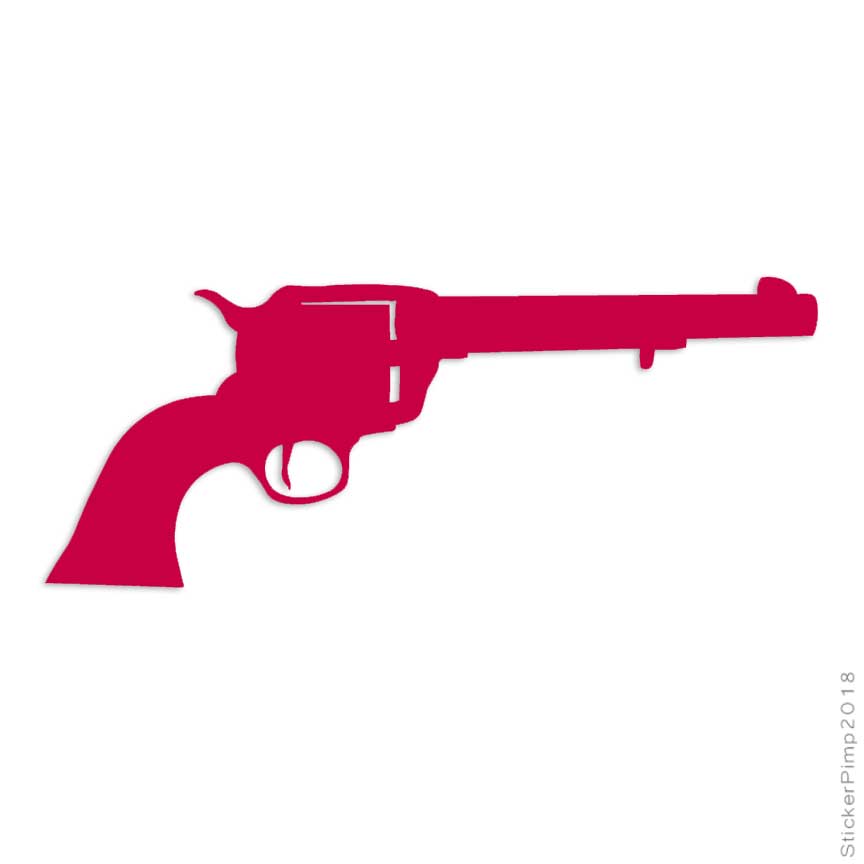 Pistol Revolver Gun, Vinyl Decal Sticker, Multiple Colors & Sizes #3021 ...