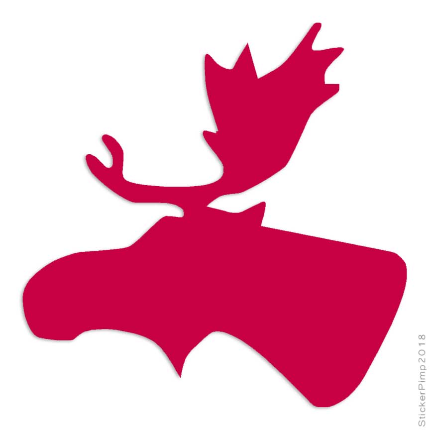 Moose Head Trophy, Vinyl Decal Sticker, Multiple Colors & Sizes #458 | eBay