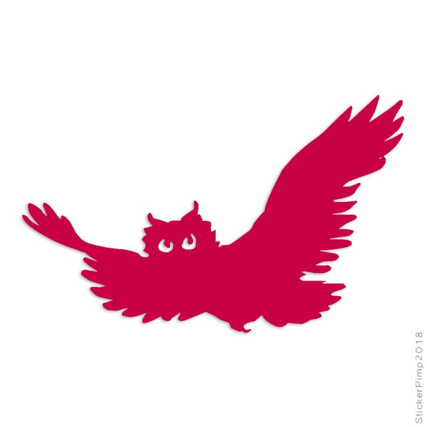 Owl Flying Bird, Vinyl Decal Sticker, Multiple Colors & Sizes #937 | eBay