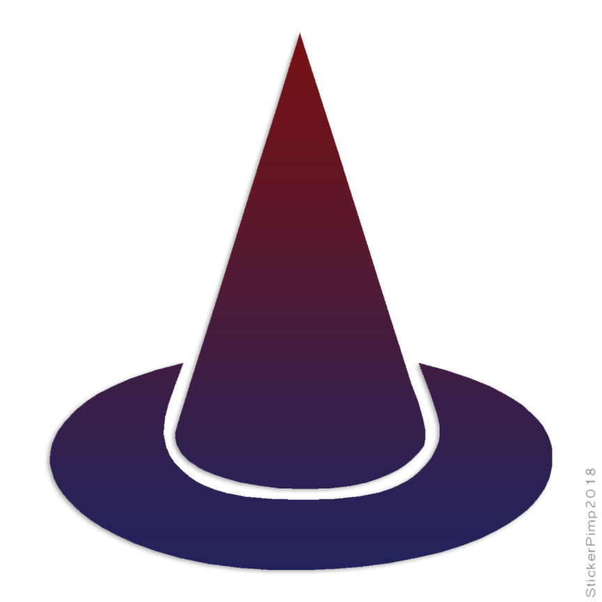 Witch Hat, Vinyl Decal Sticker, 40 Patterns & 3 Sizes, #1108 | eBay