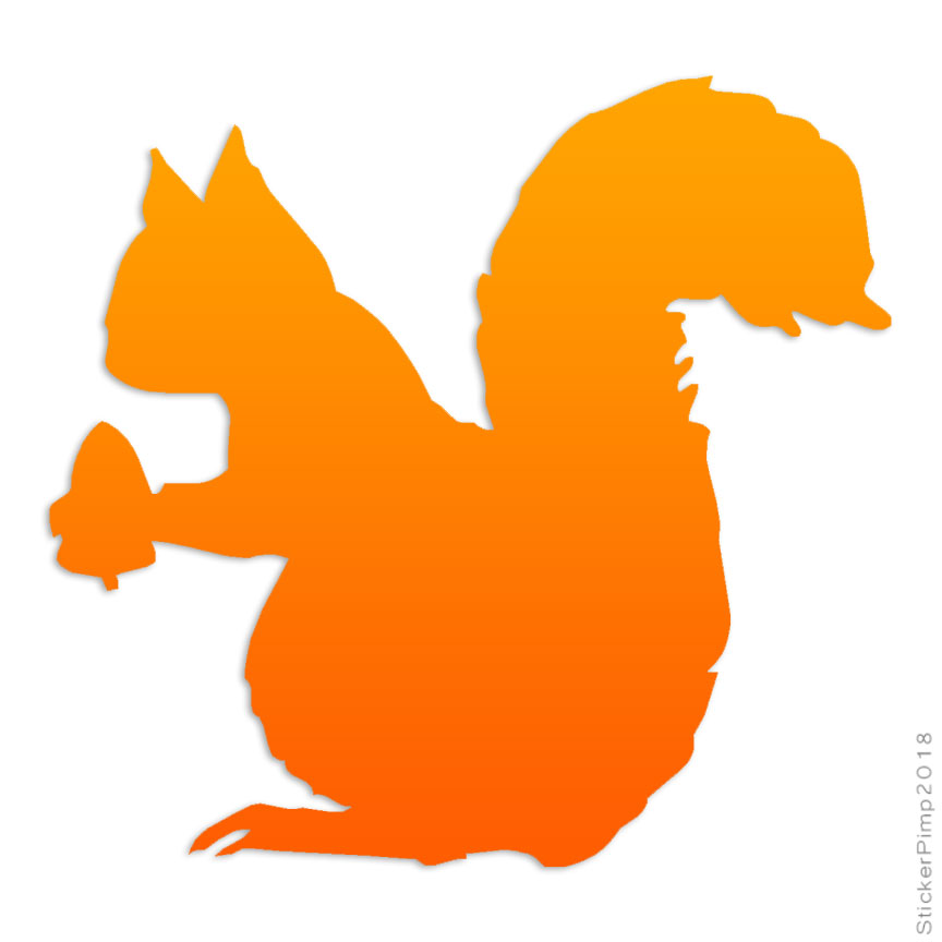 Squirrel Acorn, Vinyl Decal Sticker, 40 Patterns & 3 Sizes, #656 | eBay
