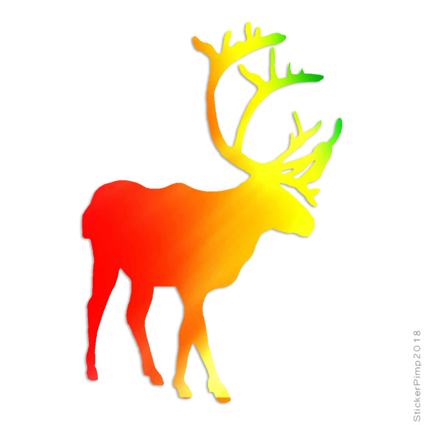 Caribou Reindeer, Vinyl Decal Sticker, 40 Patterns & 3 Sizes, #142 | eBay