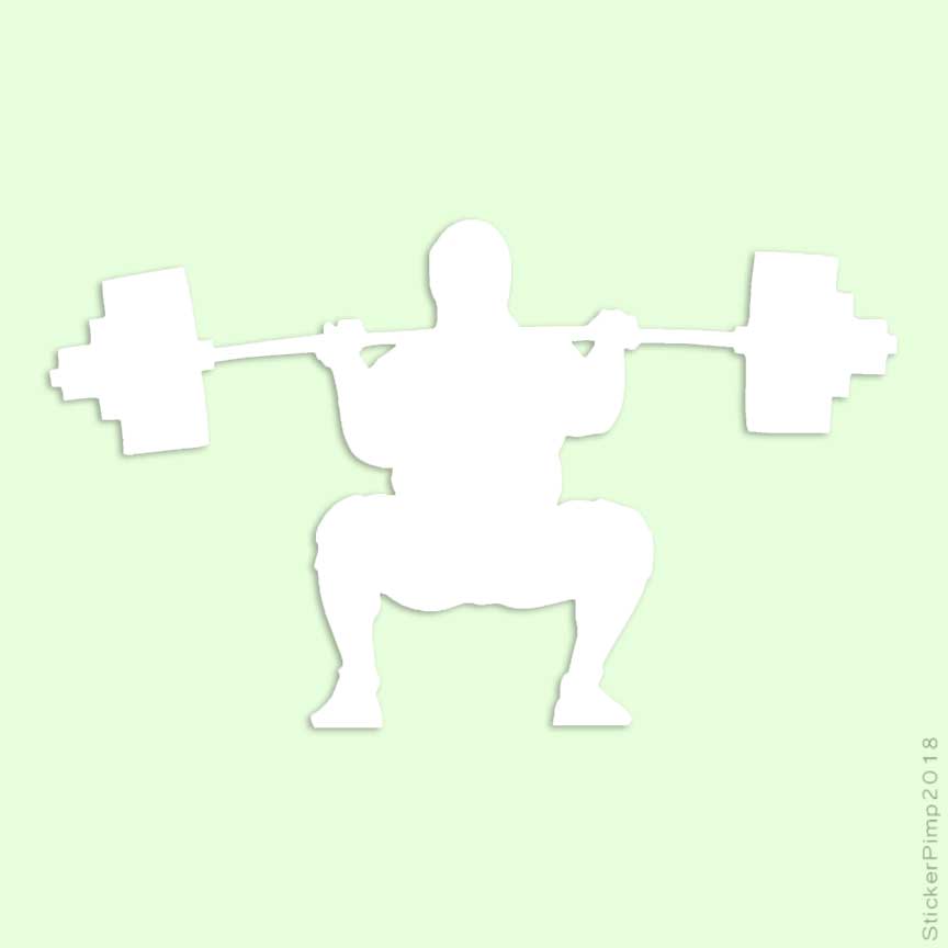 Weight Lifting Powerlifting, Vinyl Decal Sticker, Multiple Colors ...