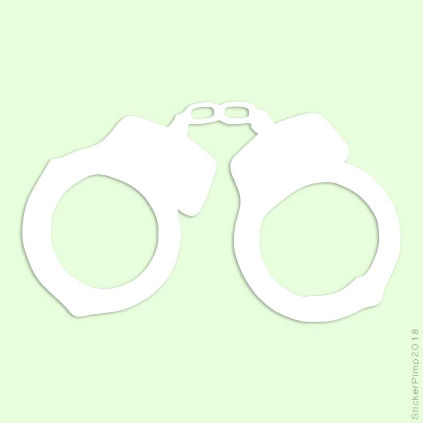 Handcuffs Cuffs Shackle, Vinyl Decal Sticker, Multiple Colors & Sizes ...
