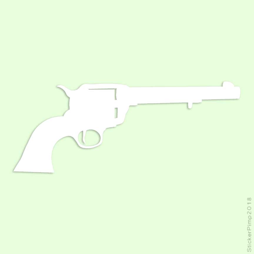 Pistol Revolver Gun, Vinyl Decal Sticker, Multiple Colors & Sizes #3021 ...