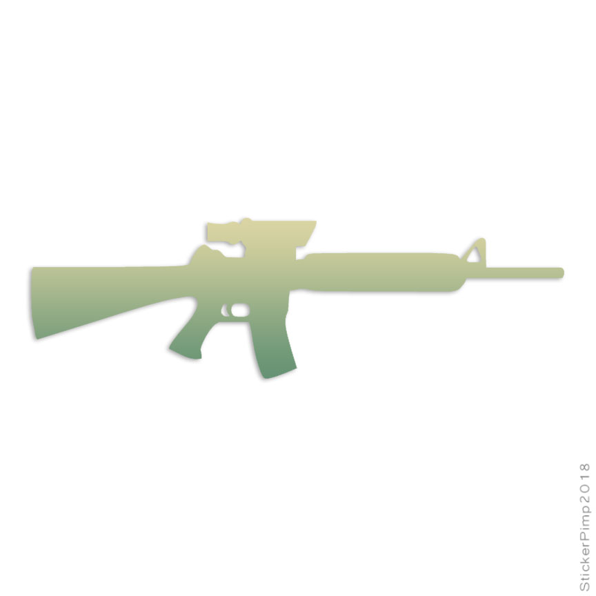New AR-15 Assault Rifle Gun, Vinyl Decal Sticker, 40 Patterns & 3 Sizes ...