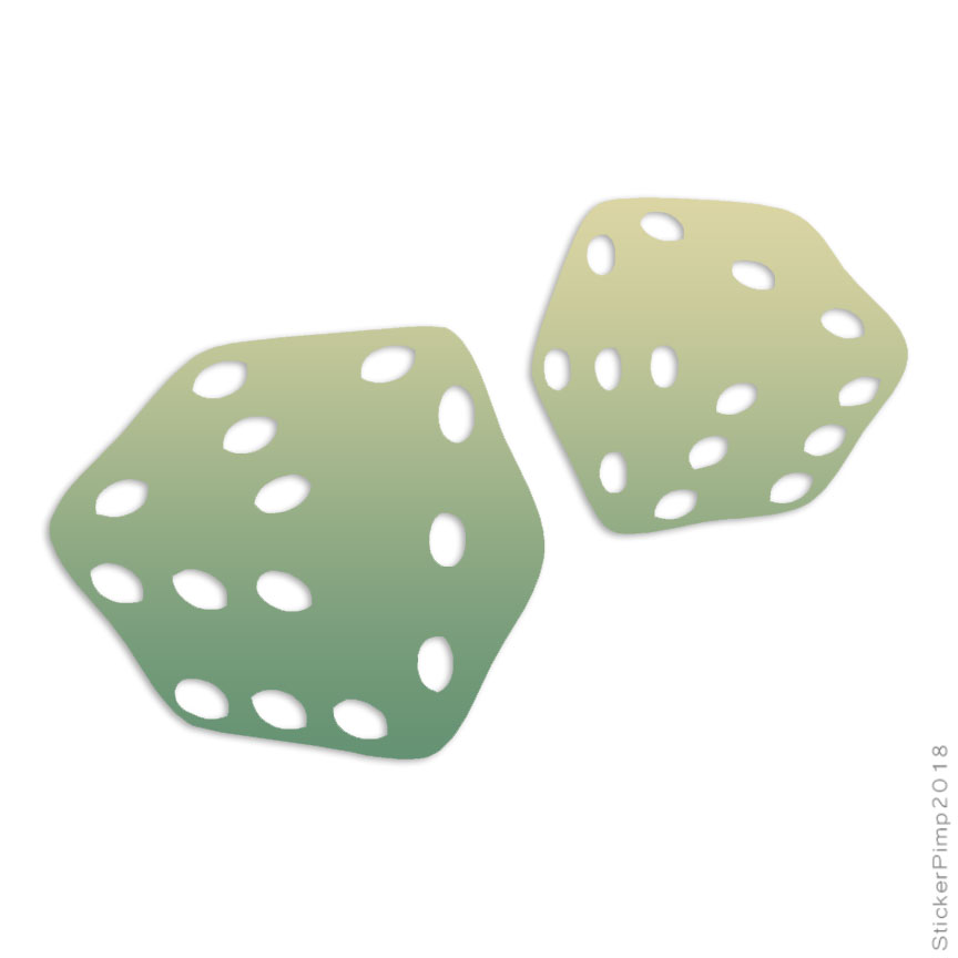 Pair Of Dice Die, Vinyl Decal Sticker, 40 Patterns & 3 Sizes, #4030 | eBay