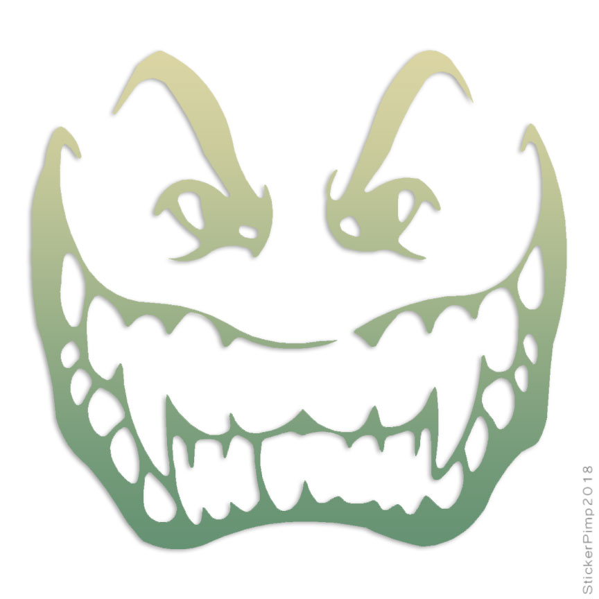 Vampire Face Fangs, Vinyl Decal Sticker, 40 Patterns & 3 Sizes, #714 | eBay