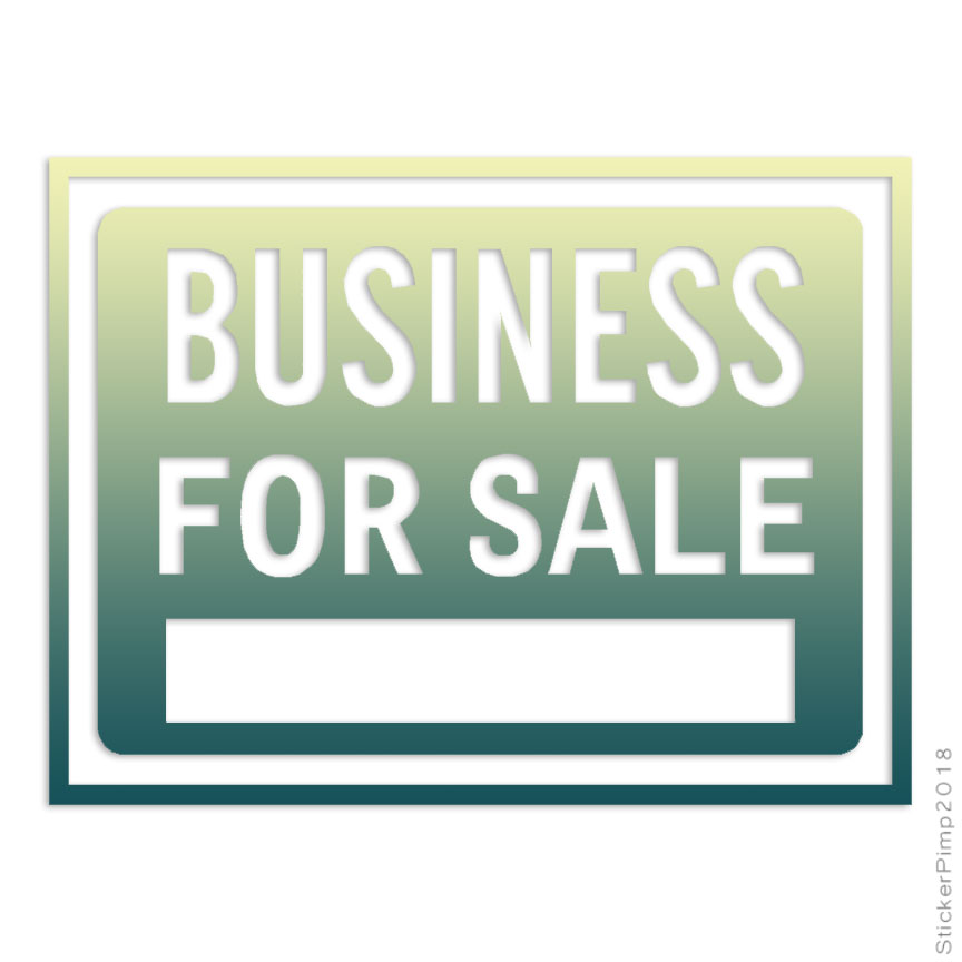 Business For Sale Sign, Vinyl Decal Sticker, 40 Patterns & 3 Sizes ...