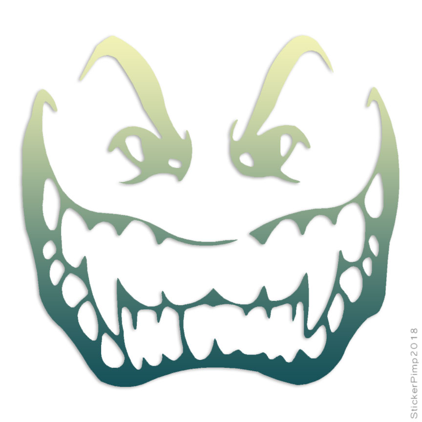 Vampire Face Fangs, Vinyl Decal Sticker, 40 Patterns & 3 Sizes, #714 | eBay