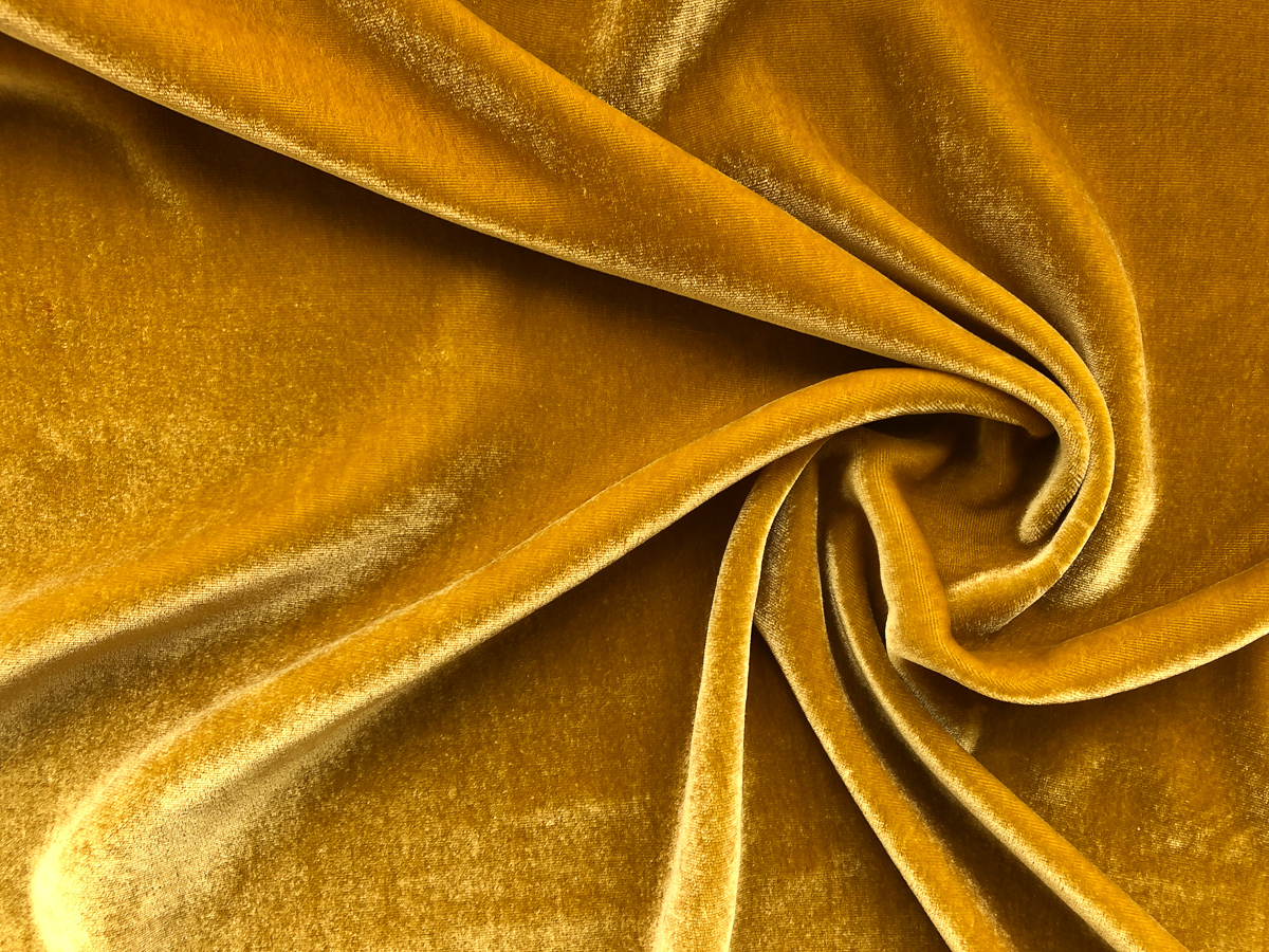 Silk/Rayon Velvet - Goldenrod - Stonemountain & Daughter Fabrics