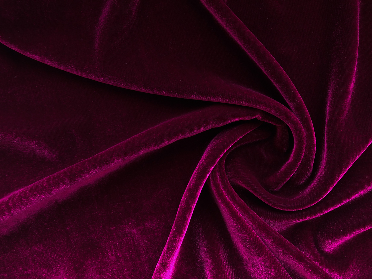 Silk/Rayon Velvet - Iridescent Red Plum - Stonemountain & Daughter Fabrics