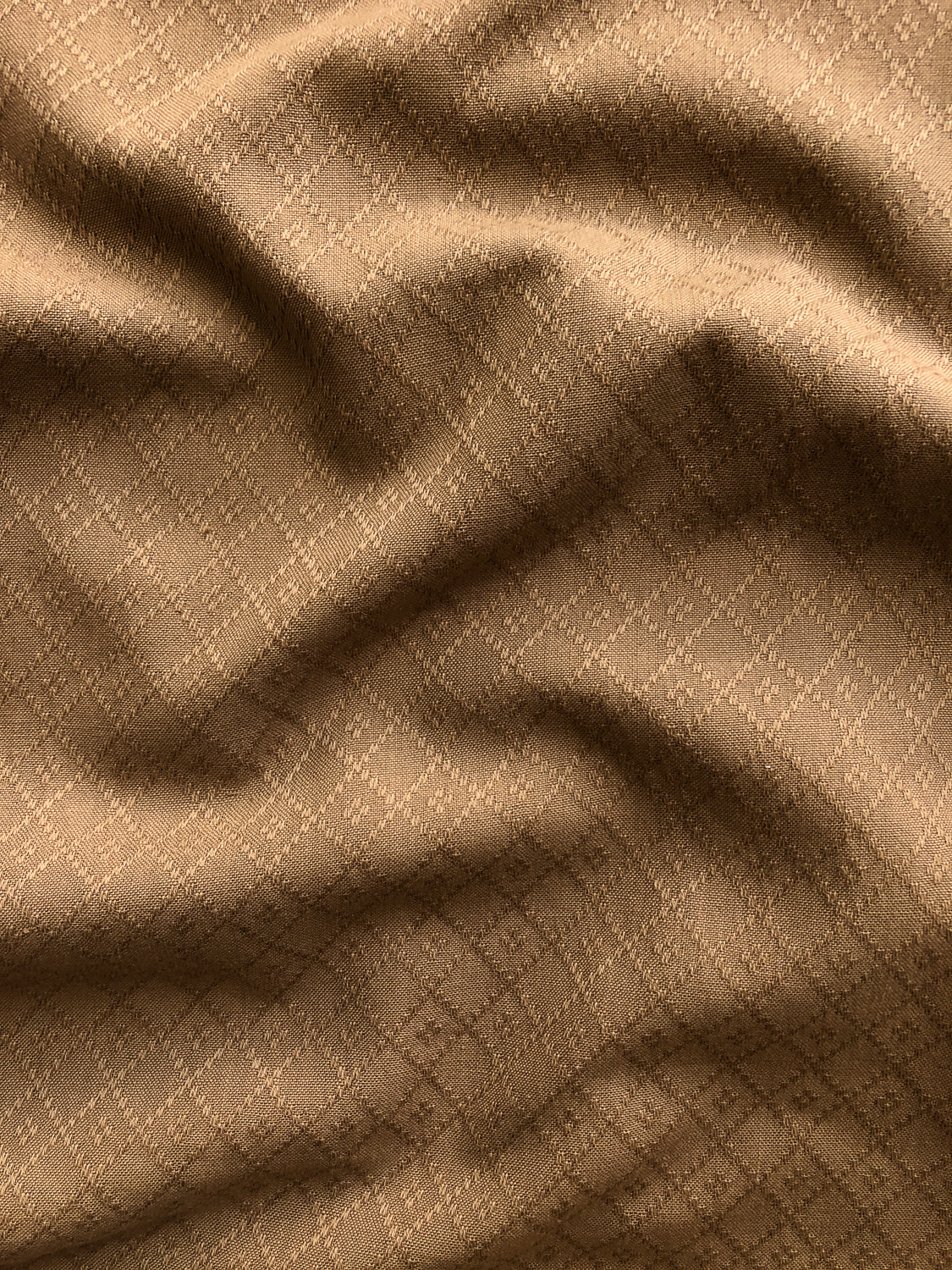 Textured Yarn Dyed Cotton - Diamond Weave - Fawn - Stonemountain ...