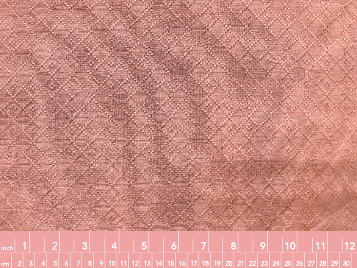 Textured Yarn Dyed Cotton - Diamond Weave - Rose - Stonemountain ...