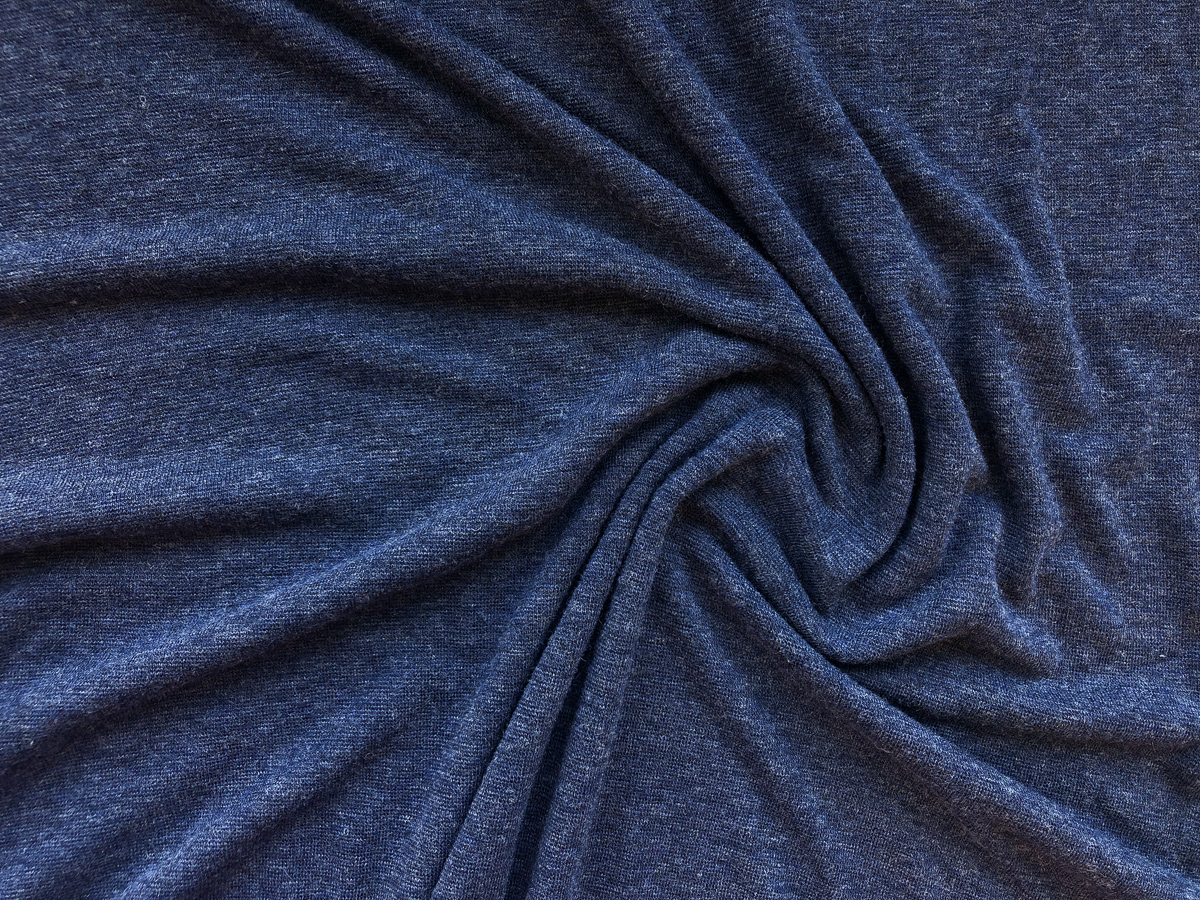 Bamboo/Merino Wool Jersey - Heather Lake - Stonemountain & Daughter Fabrics