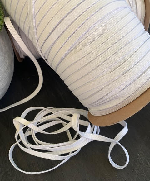 1/4" Elastic - White - Stonemountain & Daughter Fabrics