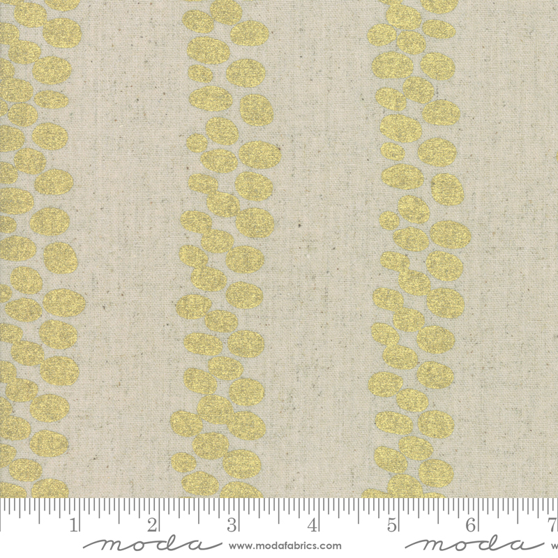 Mochi Chill Cotton/Linen - Trails - Gold - Stonemountain & Daughter Fabrics