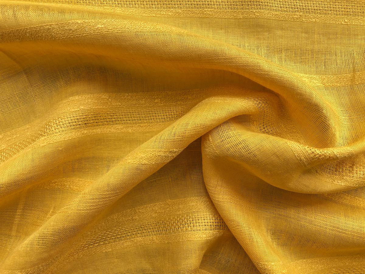 Athens Textured Linen - Slub Stripe - Turmeric - Stonemountain ...