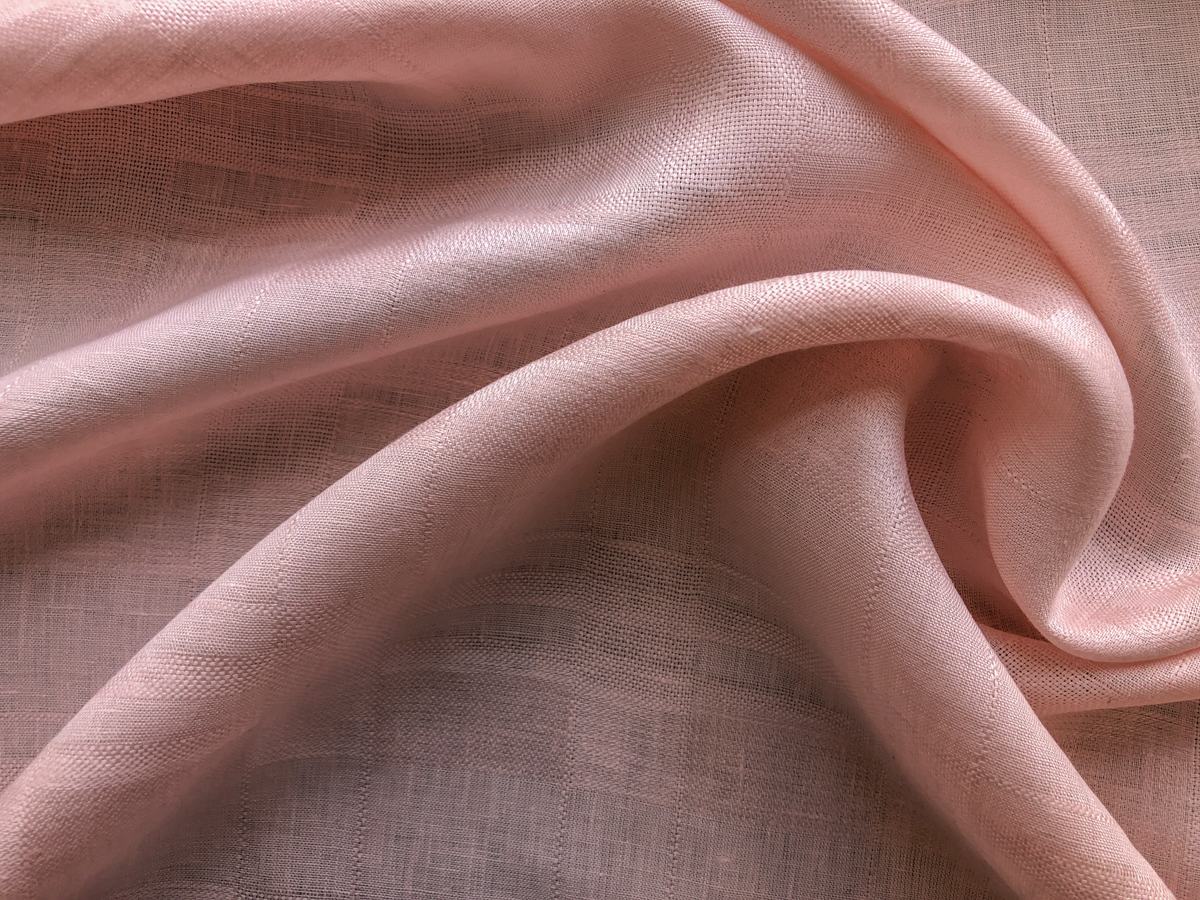 Athens Textured Linen - Varied Check - Light Pink - Stonemountain ...