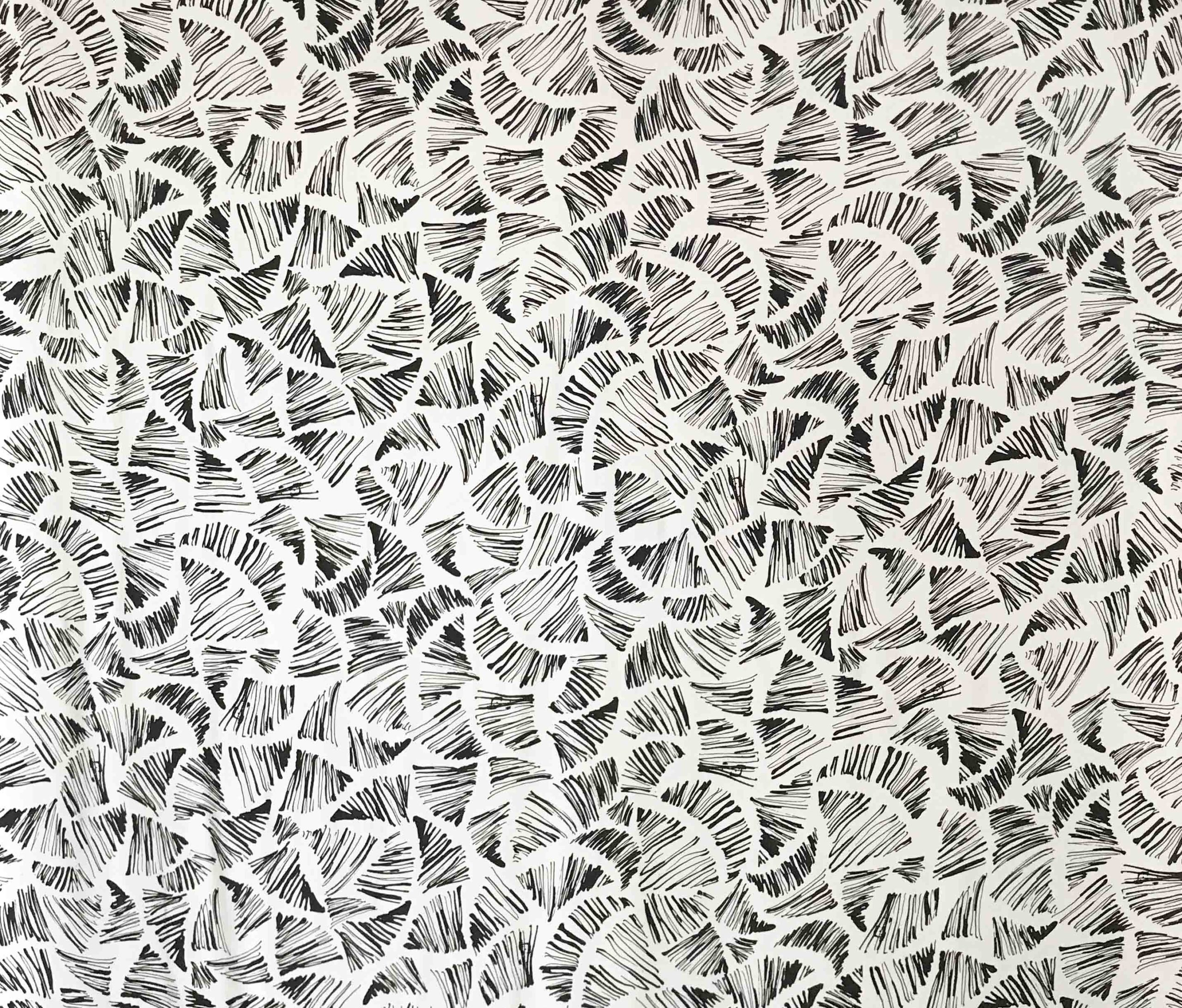 Viscose Crepe - Scribble Triangles - White/Black - Stonemountain ...