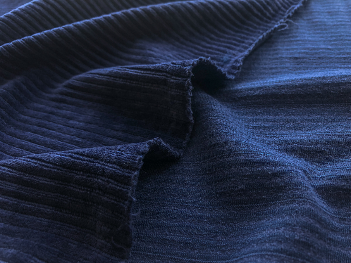 Ribbed Velour - Navy - Stonemountain & Daughter Fabrics